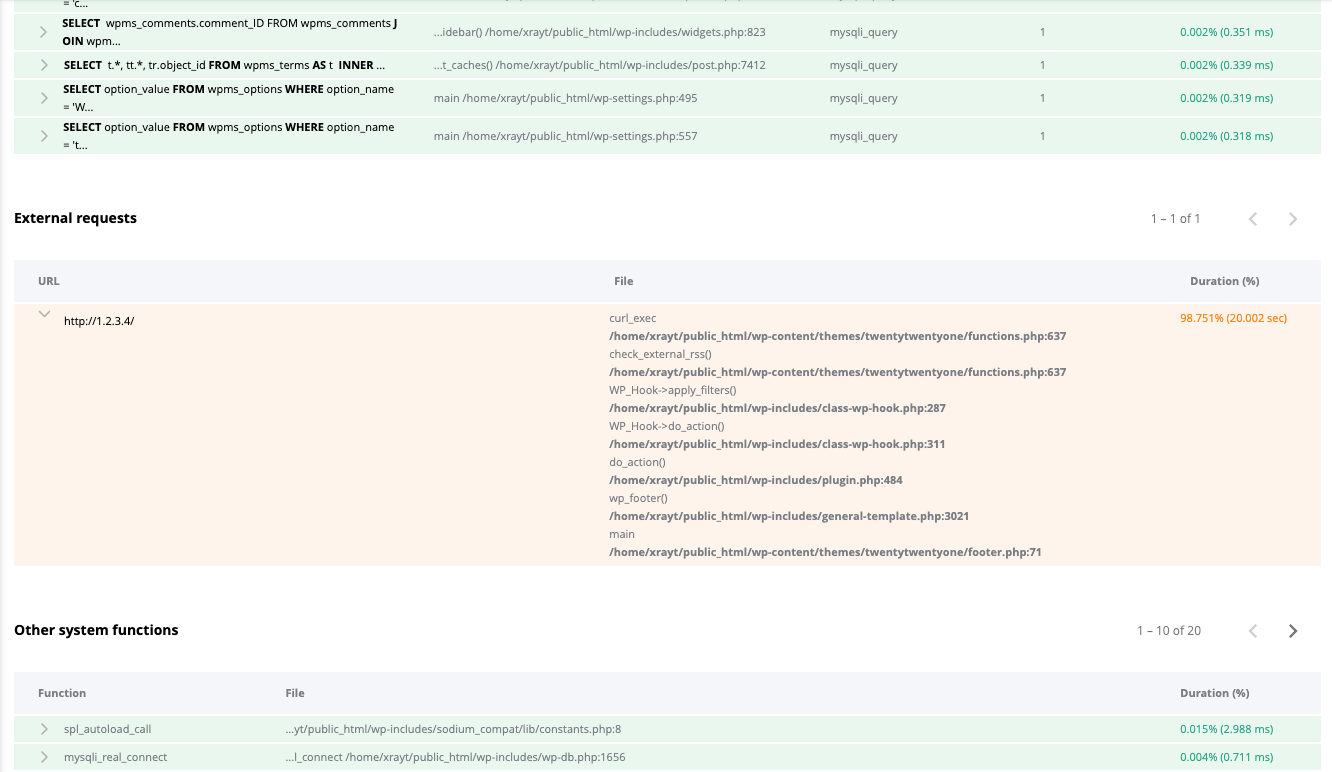 PHP X-Ray for Performance Troubleshooting - Rochen Documentation